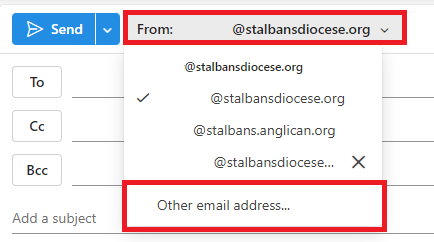 How do I send an email from a shared mailbox address, distribution list ...