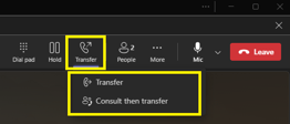 Teams Phone: Transfer Calls to Another Person